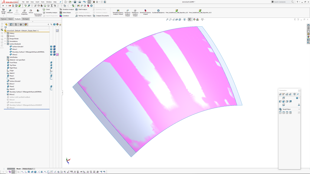 Solidworks: Symmetry Issue Using Normal to Profile in Boundary Surface ...